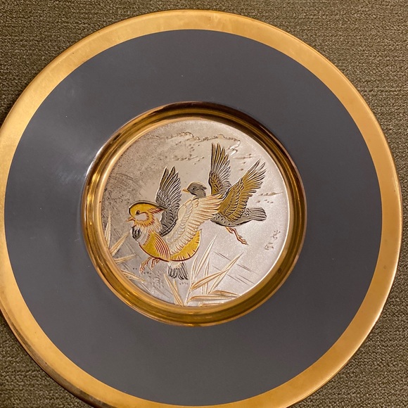 no brand | Other | 6 Japanese Chokin Art Porcelain Plate 24k Gold Trim ...